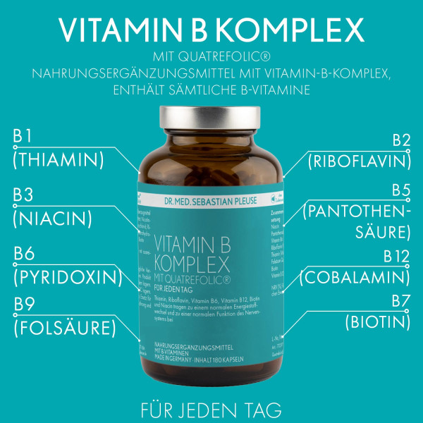 Vitamin B Komplex mit Quatrefolic® für 6 Monate - von Dr. med ...